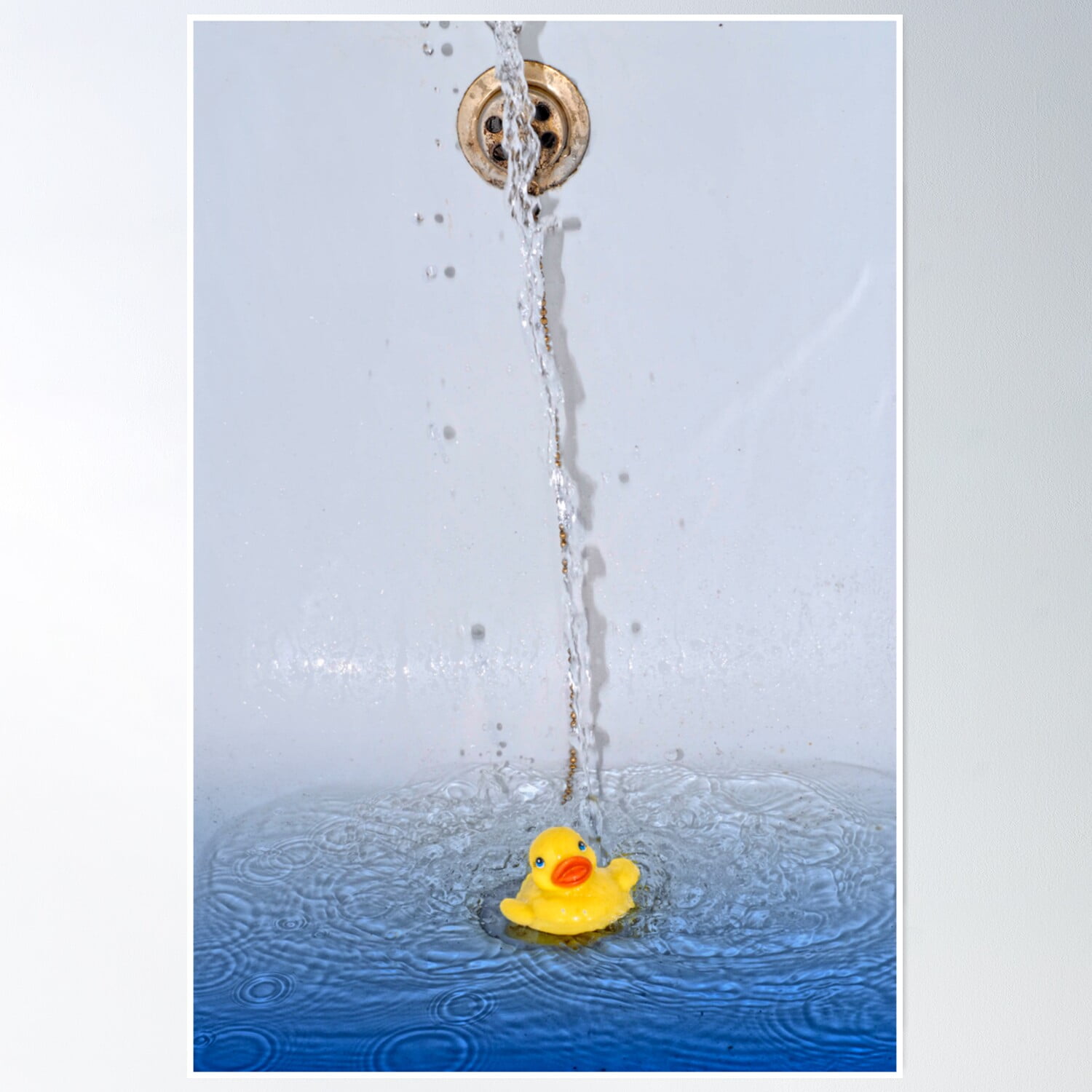 Modroom Shower Time Ducky Poster Wall Art, Modern Wall Decor, 12x18 ...