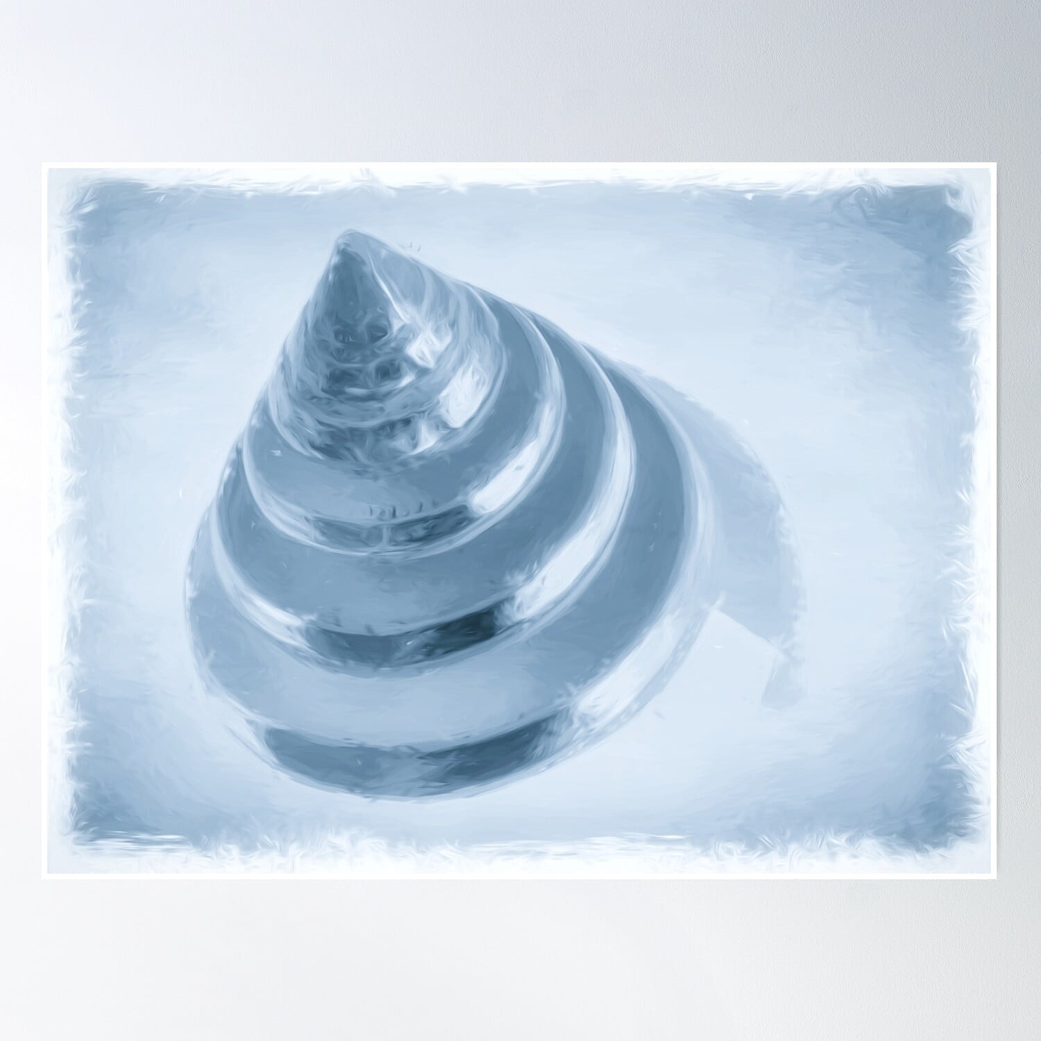 Modroom Silver Troca Shell Poster Wall Art, Modern Wall Decor, 8x12 ...