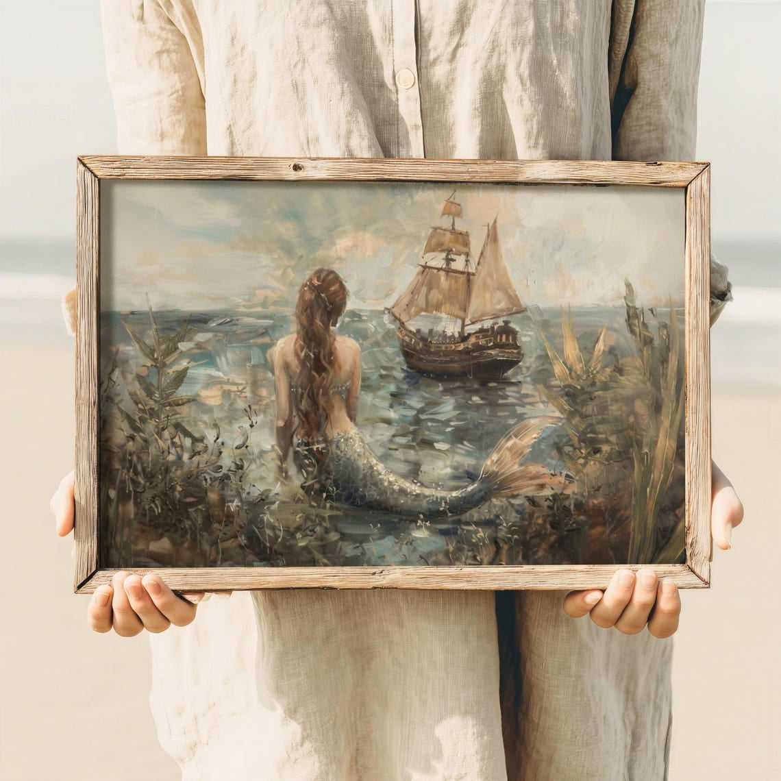Modroom Siren Poster Gothic Dark Academia Nautical Fantasy Wall Art ...