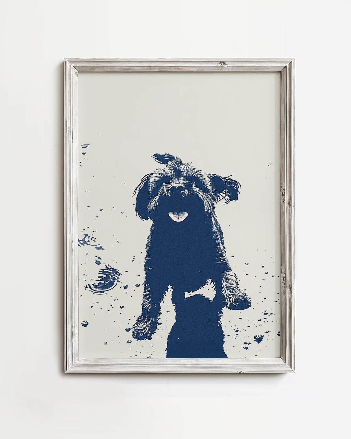 Modroom Smiling Border Tzu, Cute Coastal Smiling Dog, Smiling Dog Decor ...