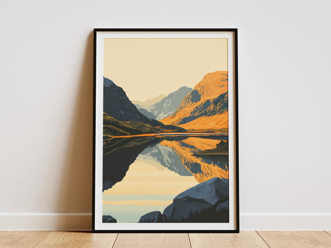 Modroom Snowdonia National Park Wales Uk Landscape Poster Print Modern ...