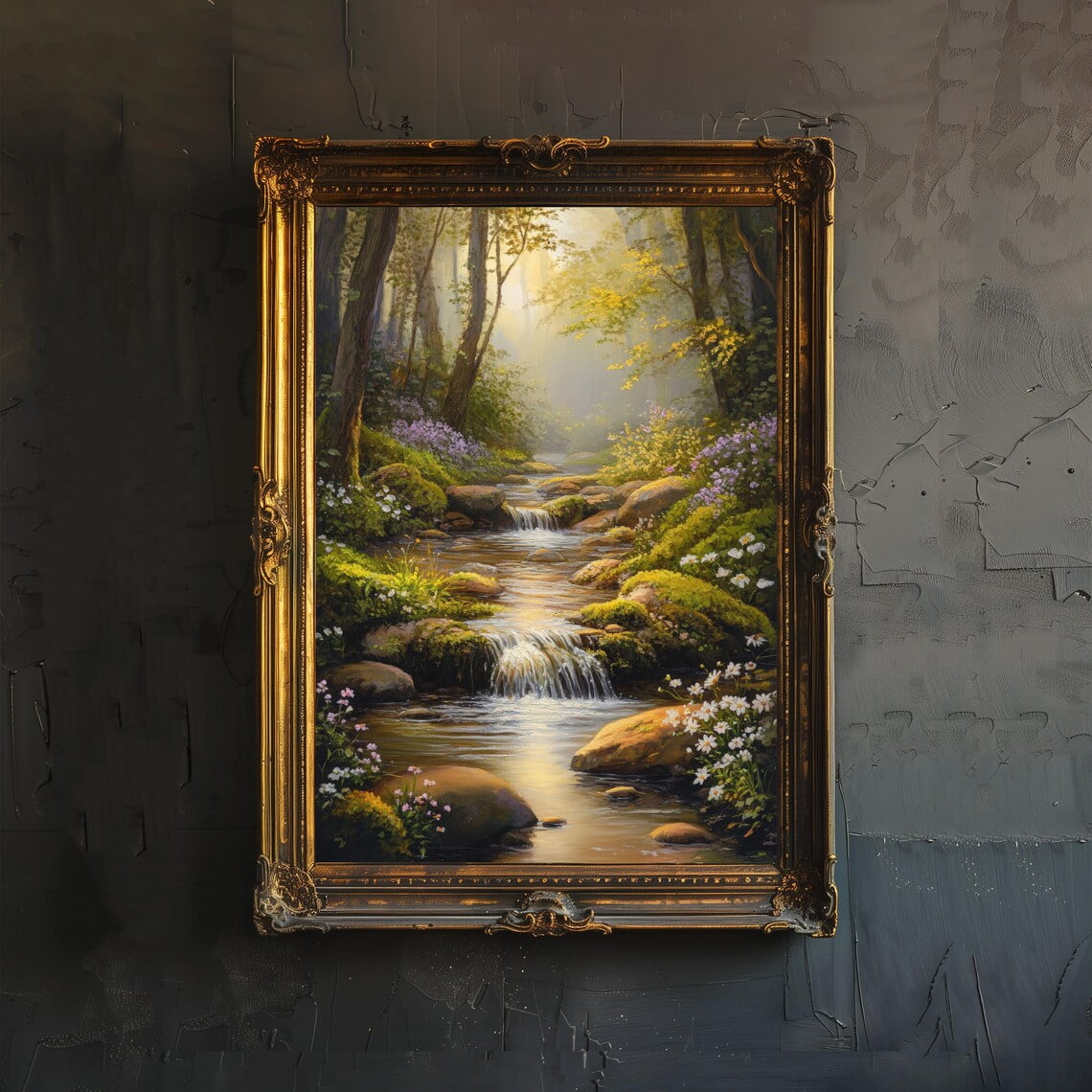 Modroom Soft Flowing Brook Poster Cottagecore Decor Enchanted Landscape ...