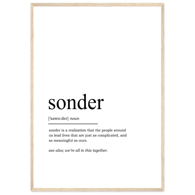 Modroom Sonder Definition Print Motivational Quotes Ispirational Office ...