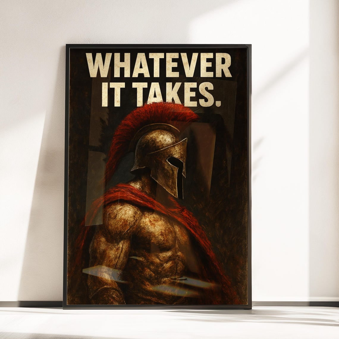 Modroom Spartan Warrior Motivational Poster - Ancient Sparta Wall Art ...