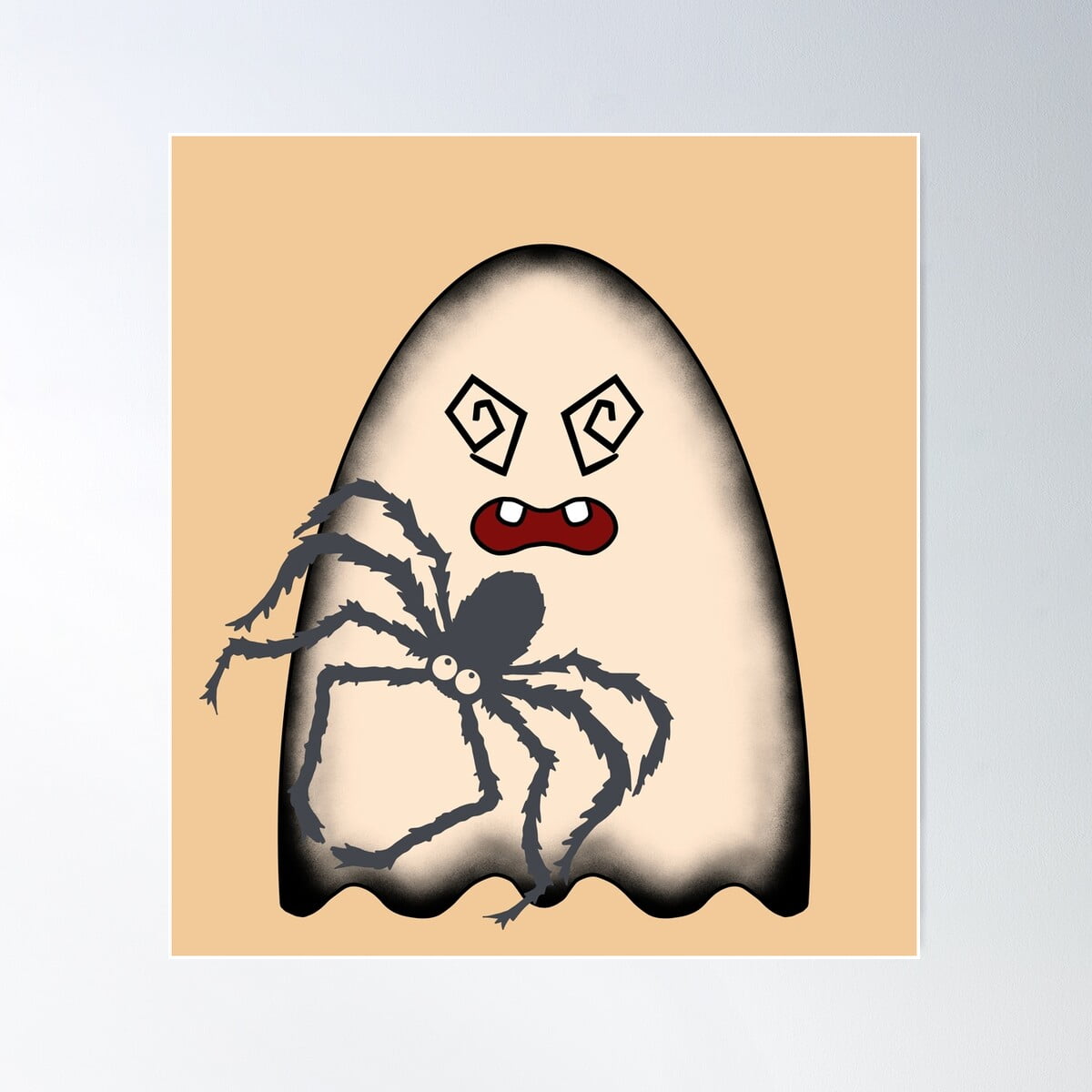 Modroom Spider Ghost Poster, Modern Decor, 16x16 UNFRAMED - Walmart.com