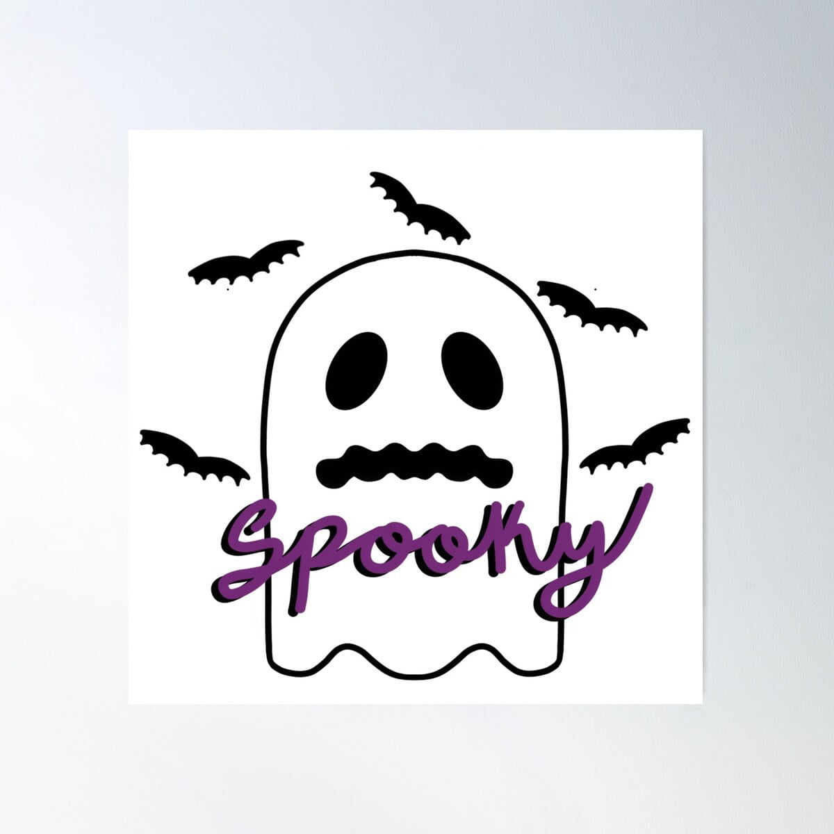 Modroom Spooky Ghost Poster, Modern Decor, 30x30 UNFRAMED - Walmart.com