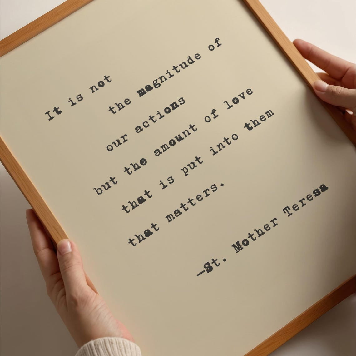 Modroom St. Mother Teresa Of Calcutta Love Quote, Christian Wall Art ...