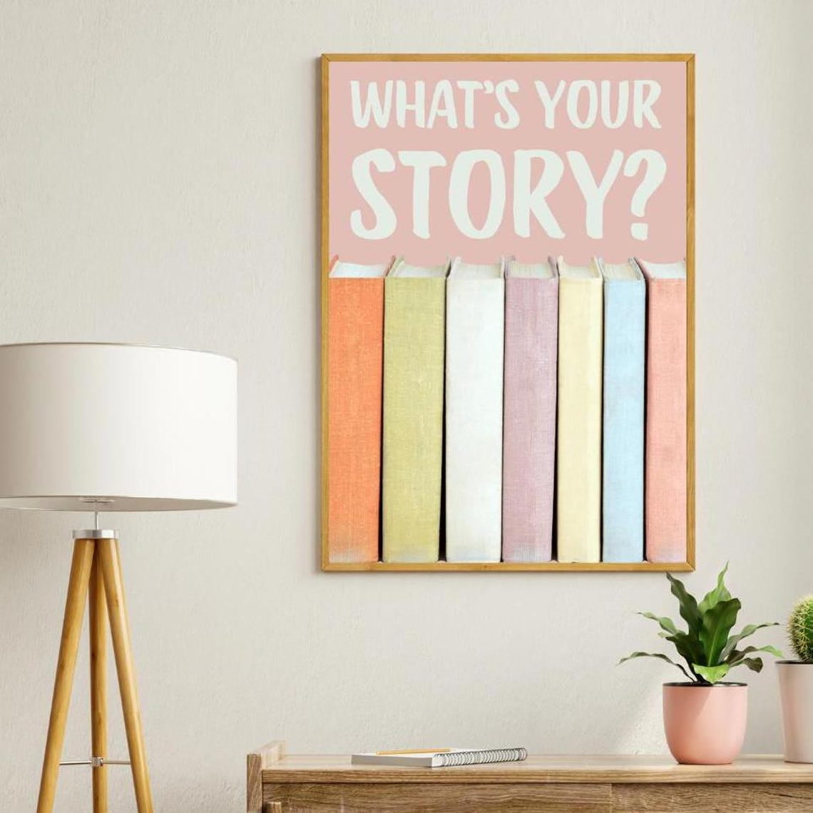 Modroom Story Book Print Inspiration Quote Wall Art, Bookish Classroom ...