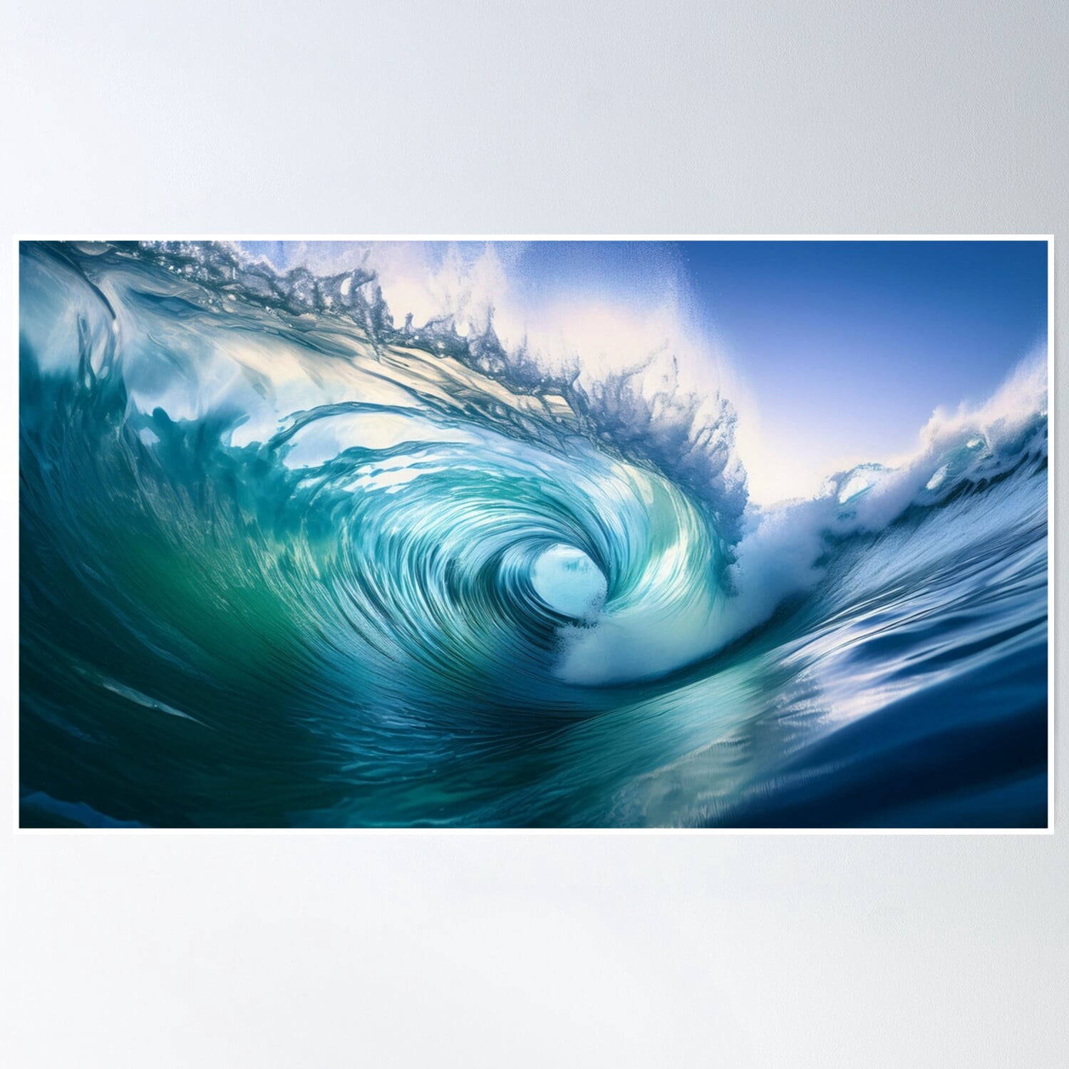 Modroom A Stunning, Dynamic Wave Captured Mid-Crest, Showcasing The ...