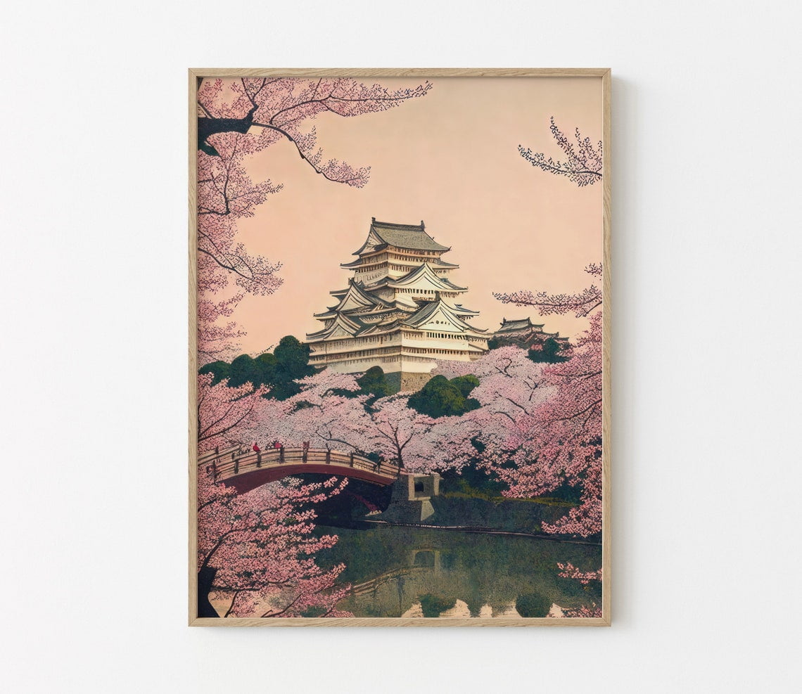 Modroom Stunning View Of Himeji Japanese Castle With Sakura Tree Cherry ...