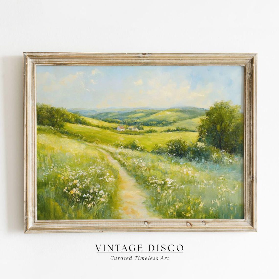 Modroom Summer Countryside Meadow Landscape Print, Farmhouse Spring ...