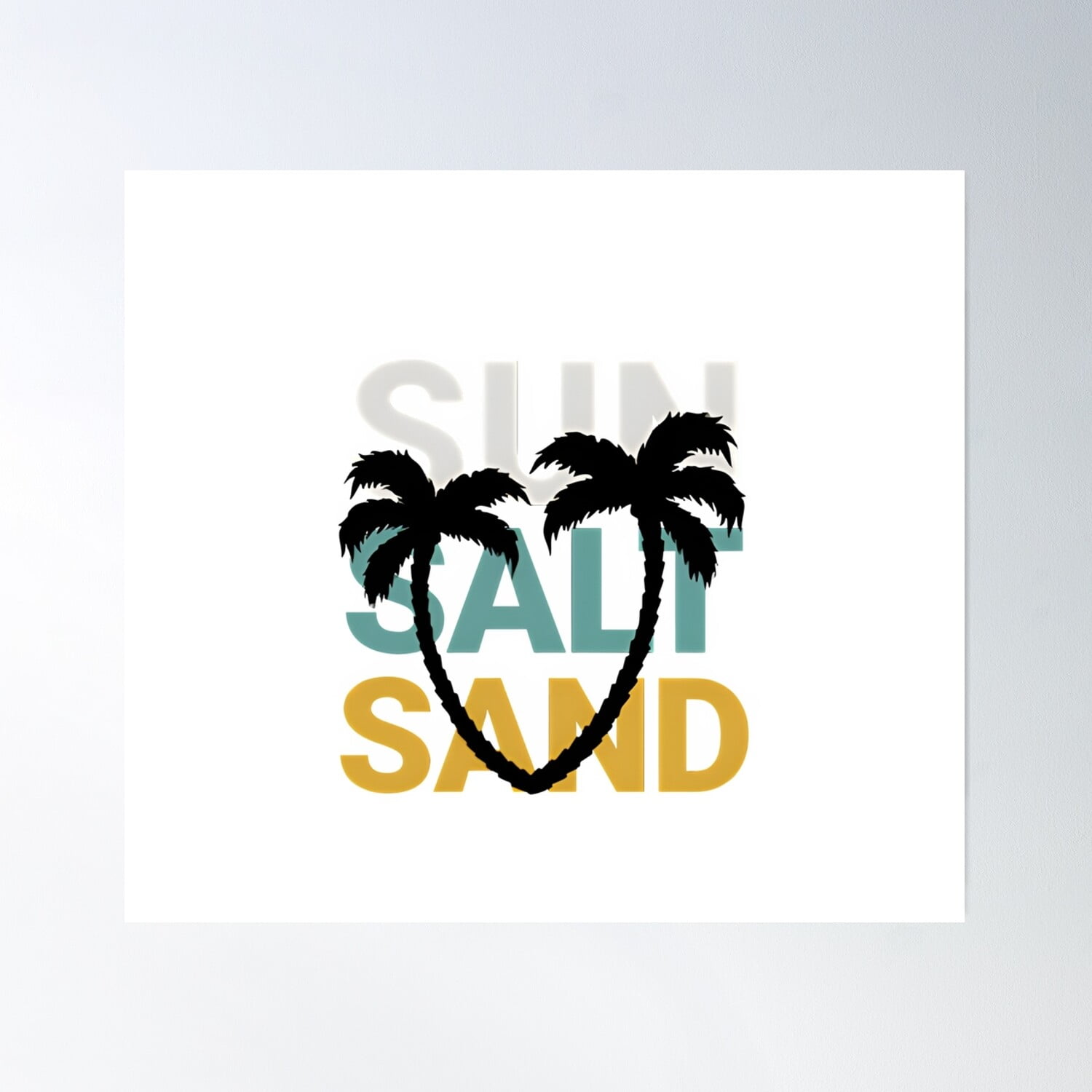 Modroom Sun Salt Sand. Beach Summer. Poster Wall Art, Modern Wall Decor ...