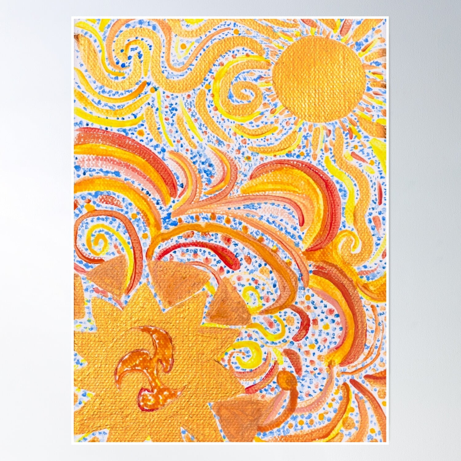 Modroom Sun Spirit Poster Wall Art, Modern Wall Decor, 24x36 UNFRAMED ...
