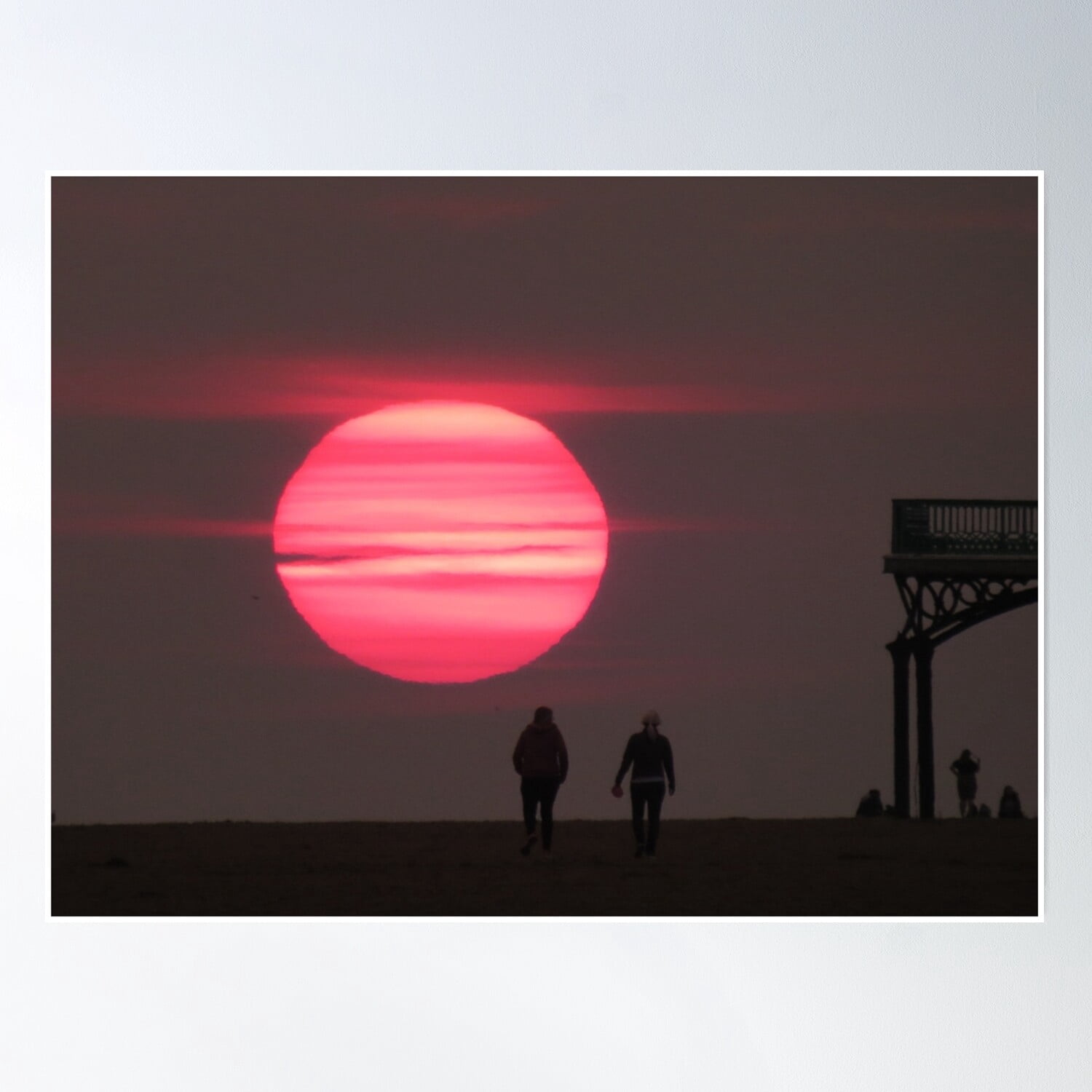 Modroom Sunset On Lytham St. Anne'S Beach 15Th June 2020 Poster Wall ...