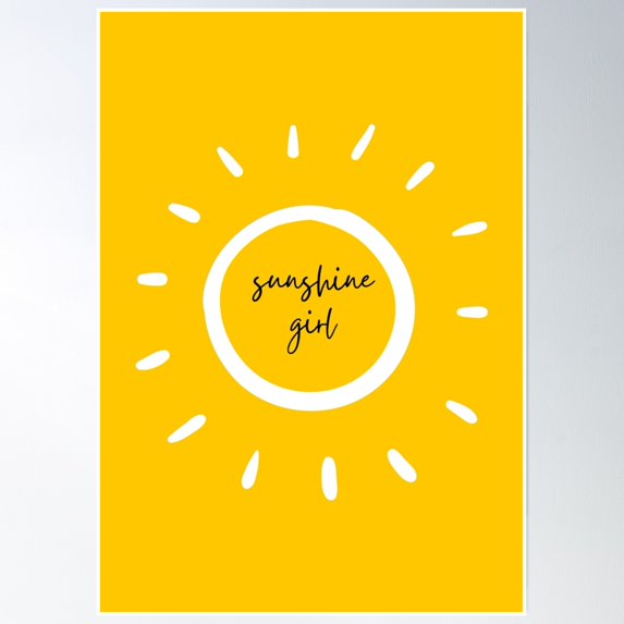Modroom Sunshine Girl Design Poster Wall Art, Modern Wall Decor, 8x12 ...