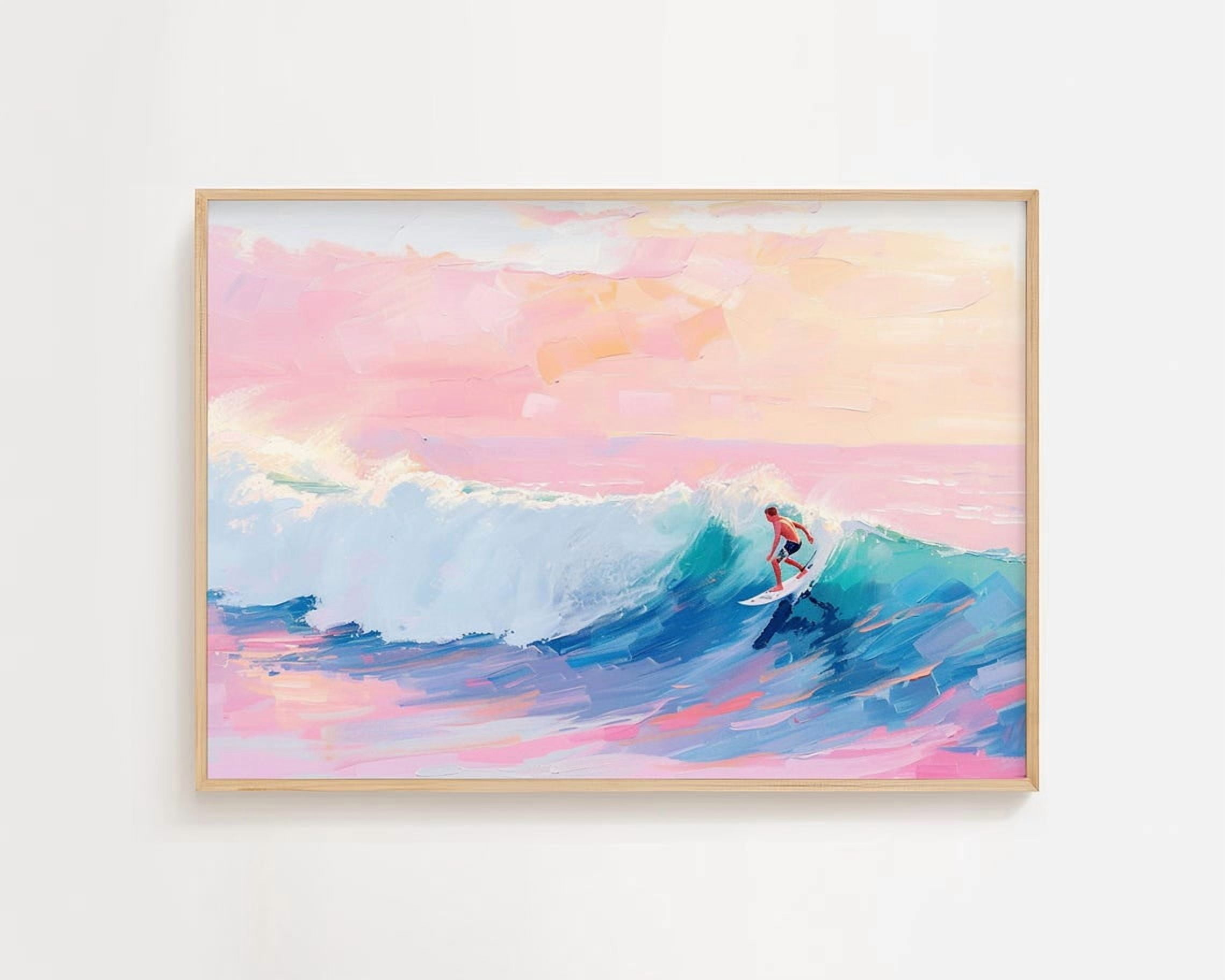 Modroom Surfing Paradise, Surf Lover Poster, Riding The Waves Art ...