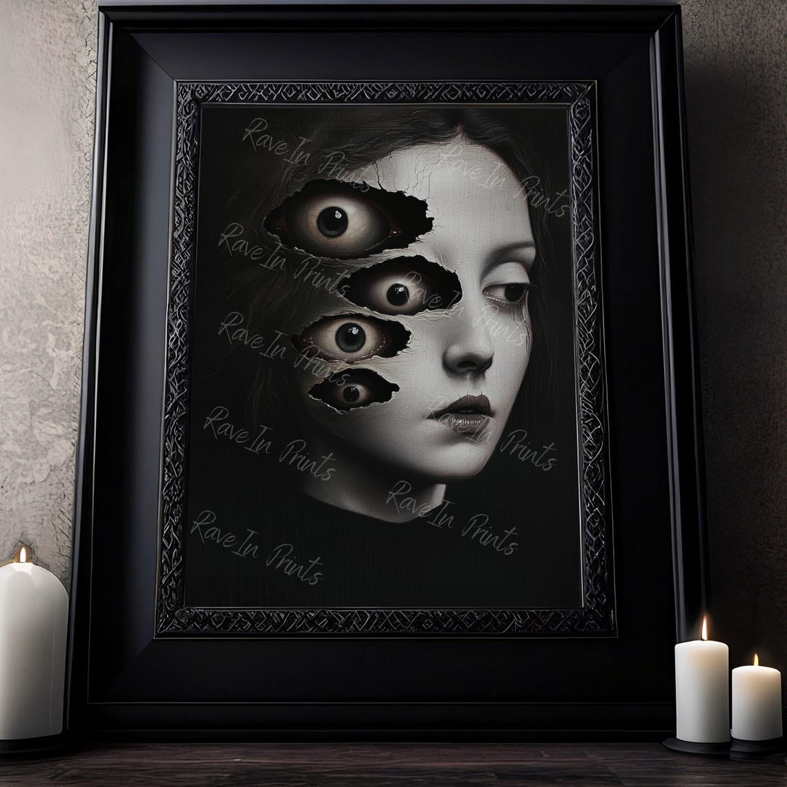 Modroom Surreal Gothic Poster, Weirdcore Vintage Wall Art, Dark ...