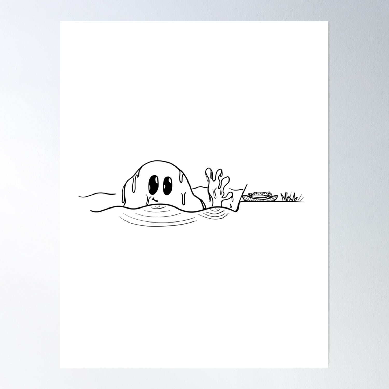 Modroom Swamp-Things Bath Time Poster Wall Art, Modern Wall Decor, 8x12 UNFRAMED - Walmart.com