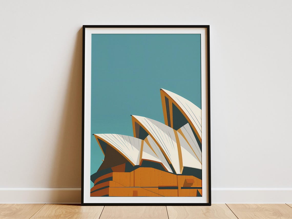 Modroom Sydney Opera House Australian Landmark Poster Modern ...