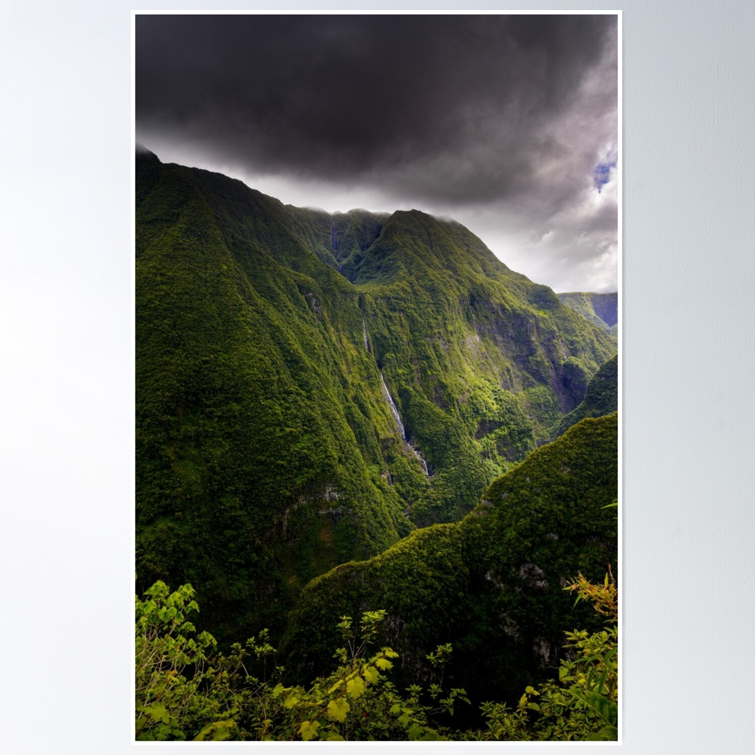 Modroom Takamaka Valley, Reunion Island Poster Wall Art, Modern Wall ...