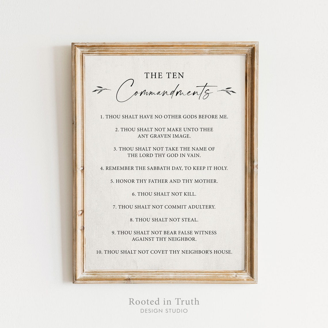 Modroom Ten Commandments Art Print, Scripture, Bible Verse Wall Art ...