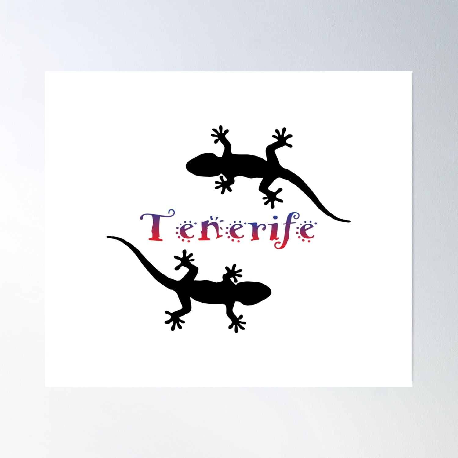 Modroom Tenerife Canary Island Geckos Poster Wall Art, Modern Wall ...