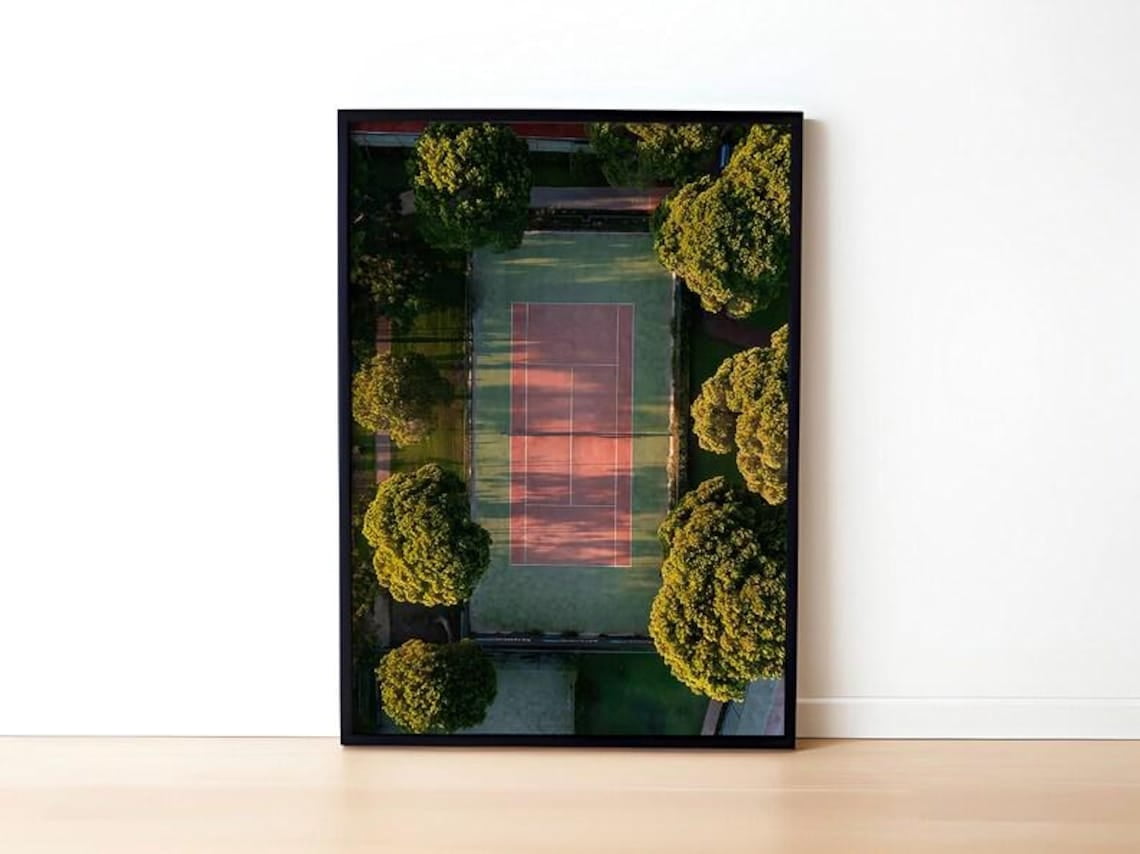 Modroom Tennis Court Wall Art, Trendy Art Prints, Green Wall Decor ...