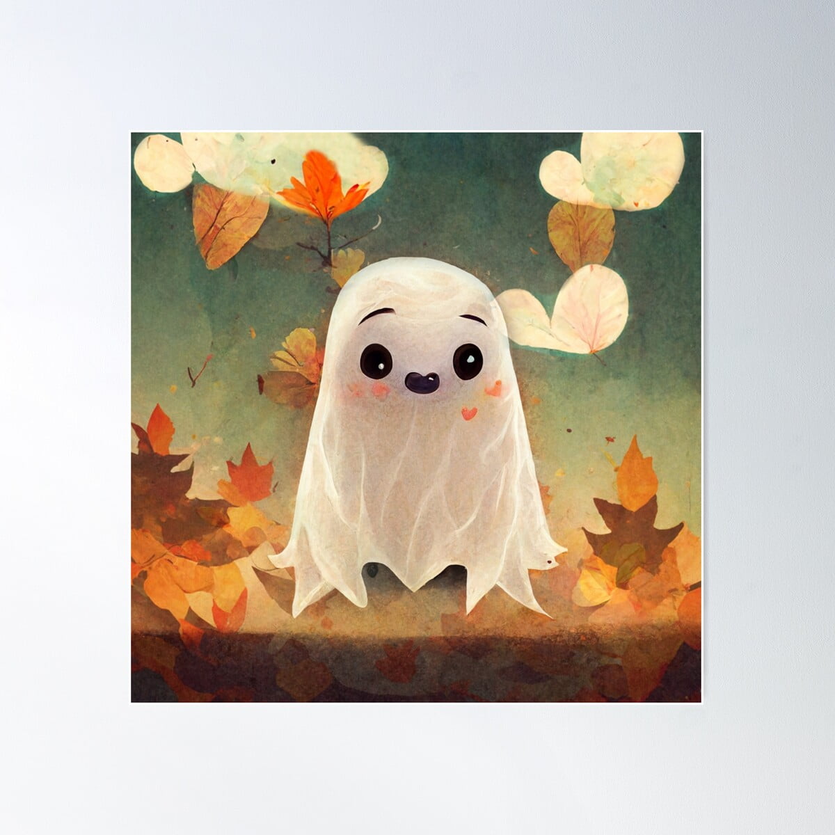 Modroom The Cutest Ghost Poster, Modern Decor, 16x16 UNFRAMED - Walmart.com