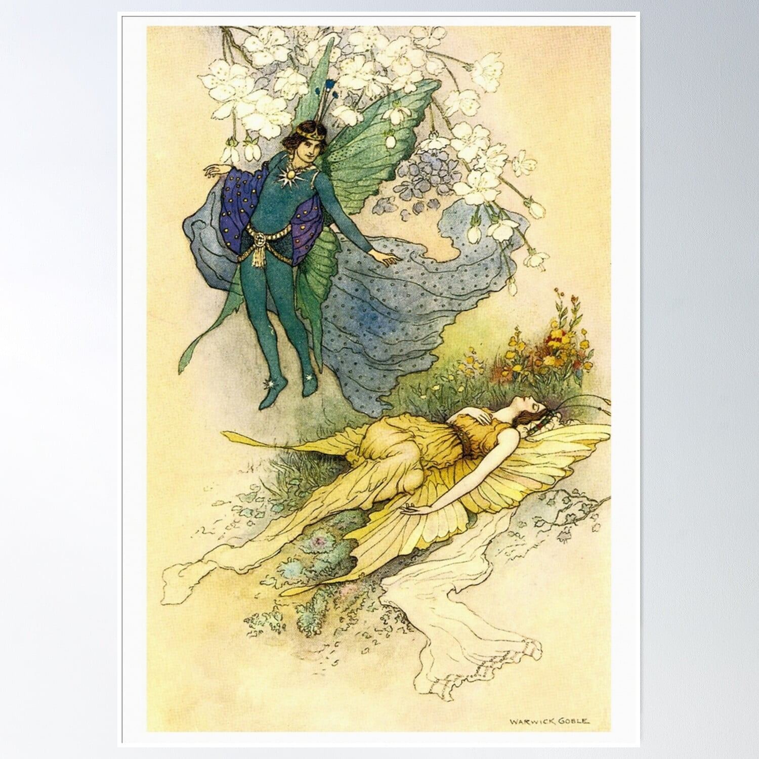 Modroom The Fairy Prince Vintage Illustration - Warwick Goble Poster ...
