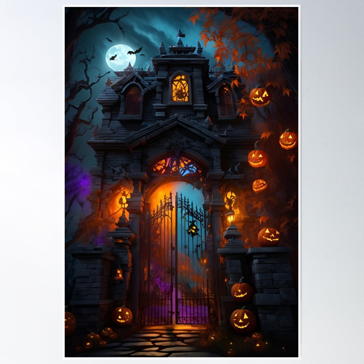 Modroom The Haunted House Poster Wall Art, Modern Wall Decor, 16x24 ...