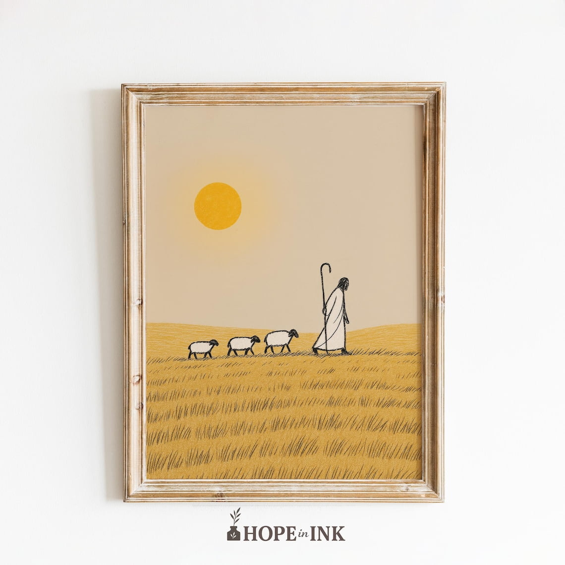 Modroom The Lord Is My Shepherd Poster - Minimalist Christian Poster ...
