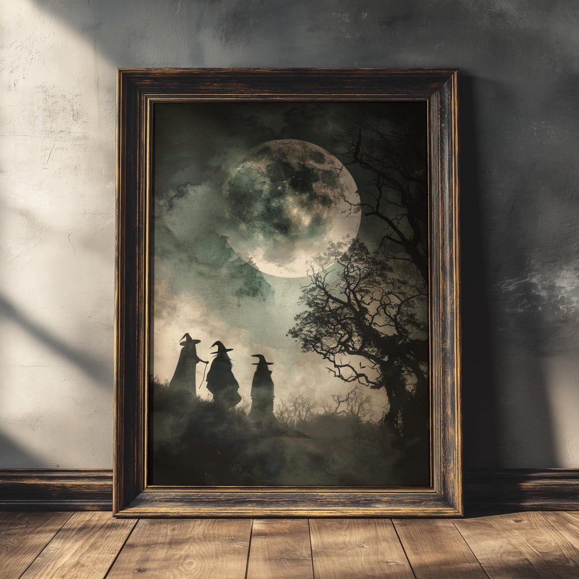 Modroom Three Dark Witches Poster, Witchy Wall Art, Spooky Gothic Print ...