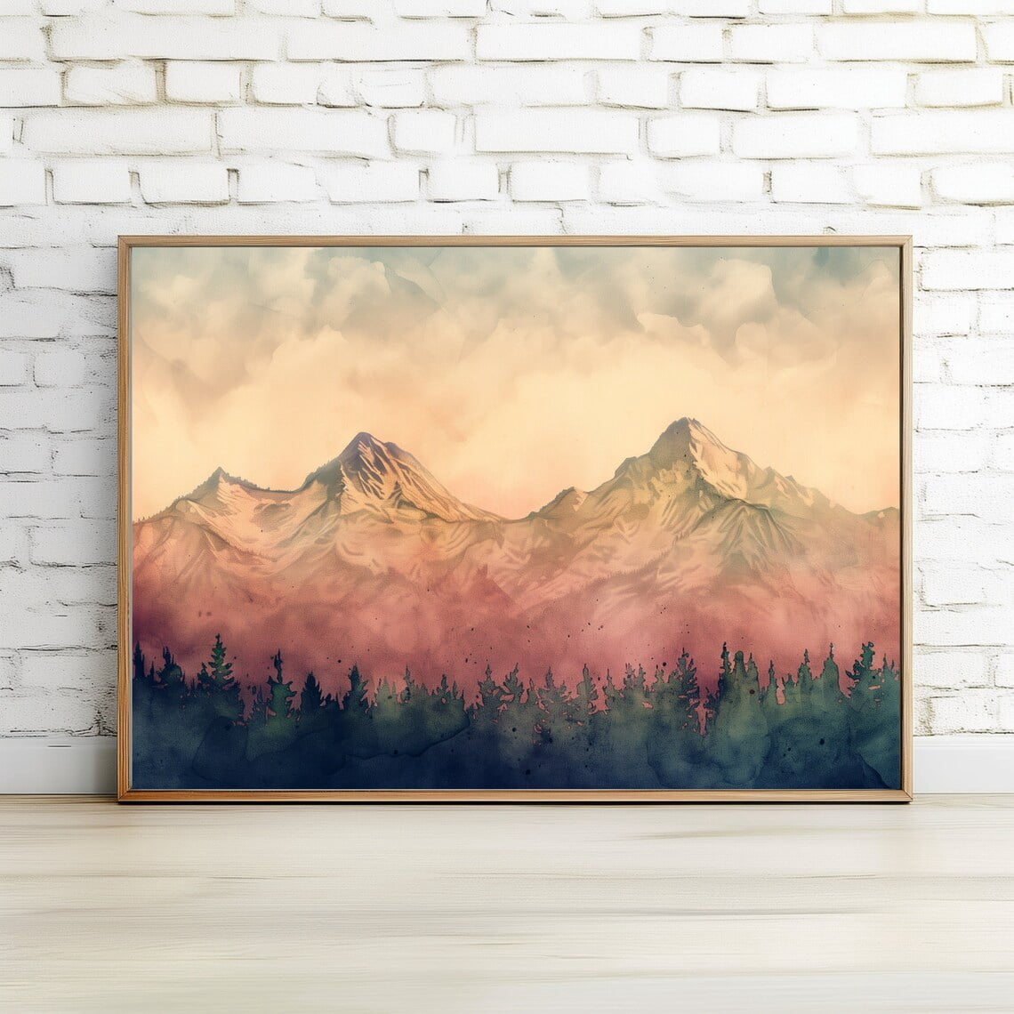 Modroom Three Sisters Mountains Painting Oregon Landscape Mountains ...