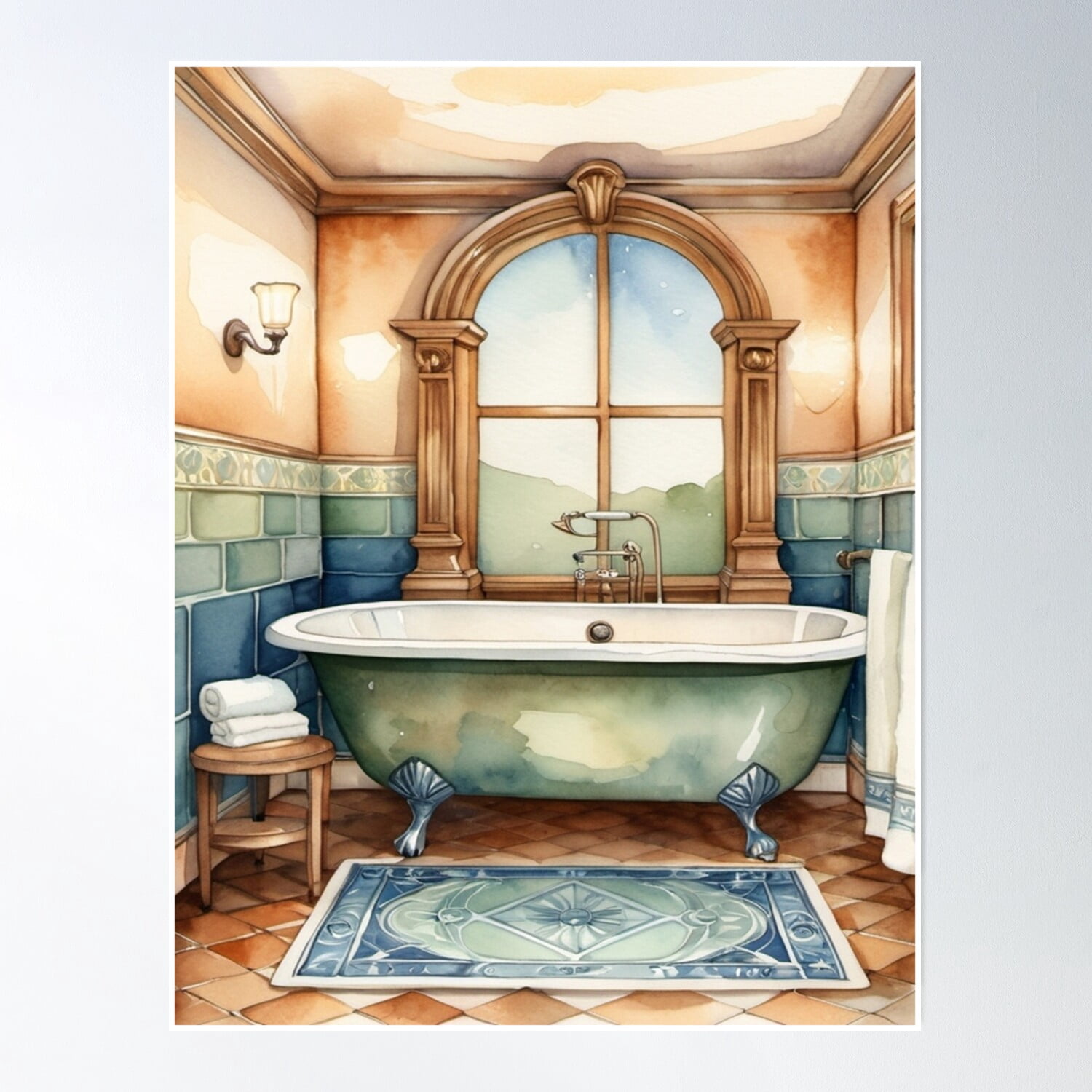 Modroom Timeless Elegance - Vintage Bath Poster Wall Art, Modern Wall ...