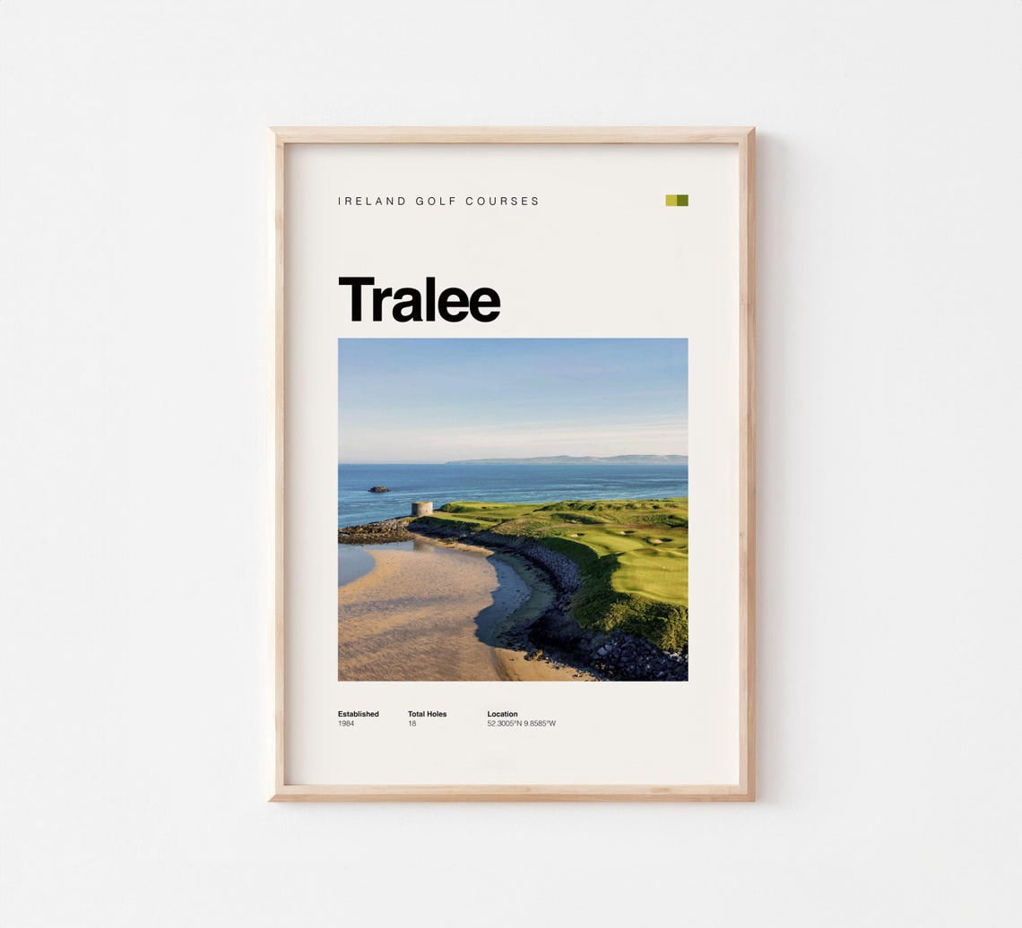 Modroom Tralee Golf Club Poster | Ireland Golf Course Wall Art Coastal ...