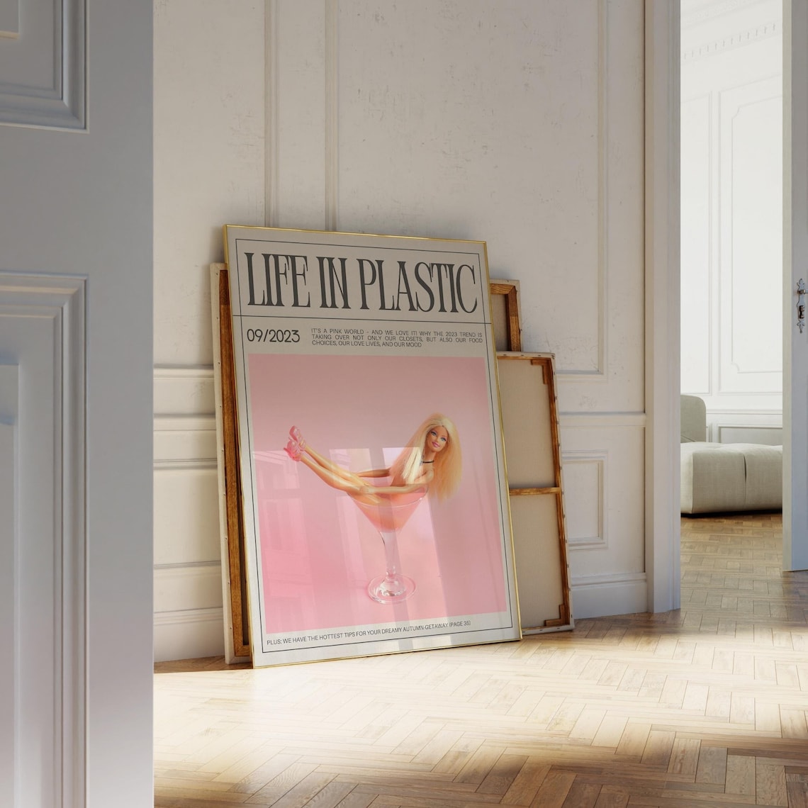 Modroom Trendy Magazine Cover Print Pink Martini Poster Trendy Doll ...