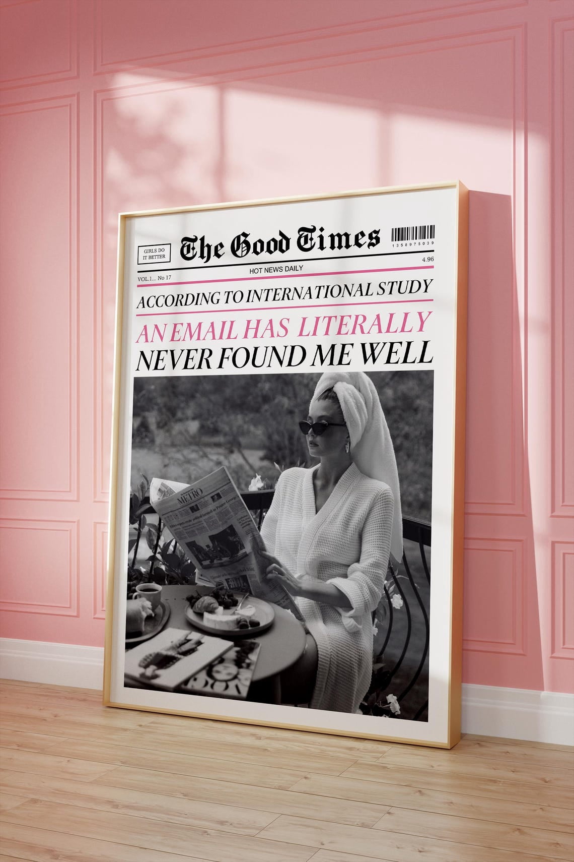 Modroom Trendy Newspaper Print, Funky Newspaper Poster, Office Poster ...