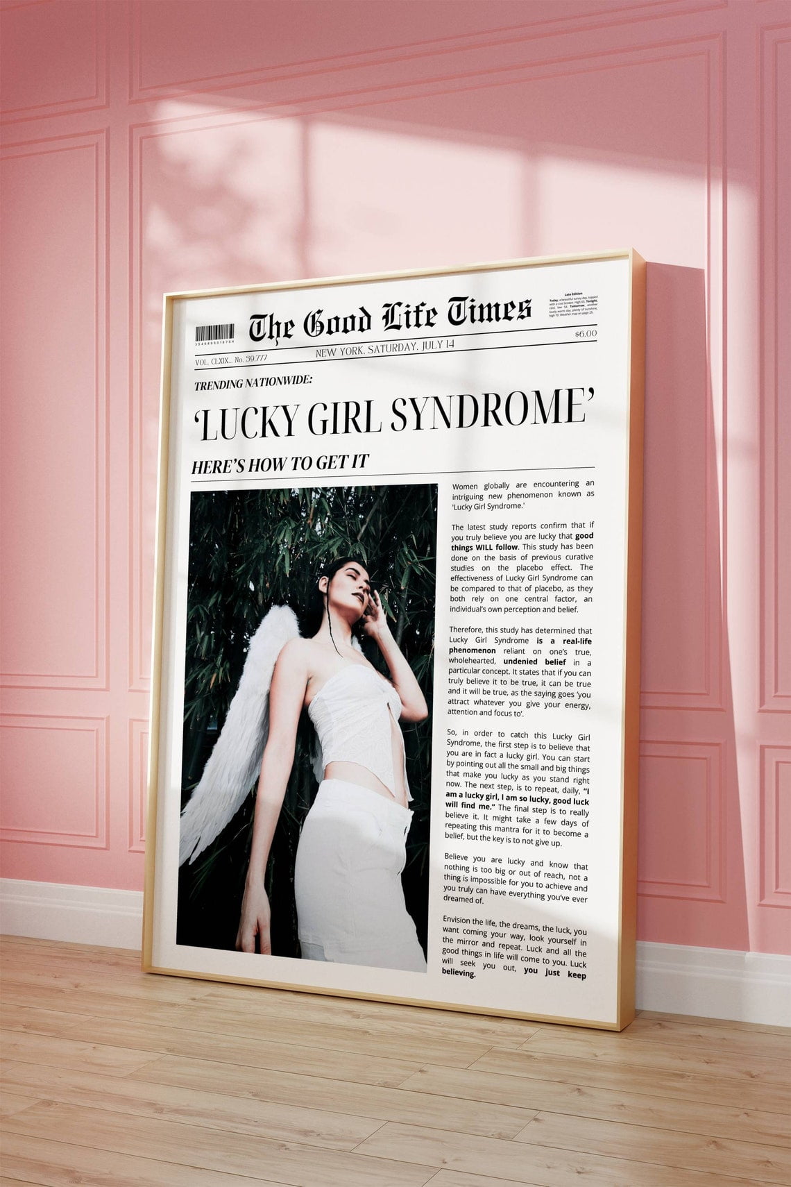 Modroom Trendy Newspaper Print, Lucky Girl Syndrome, Retro Bar Cart ...