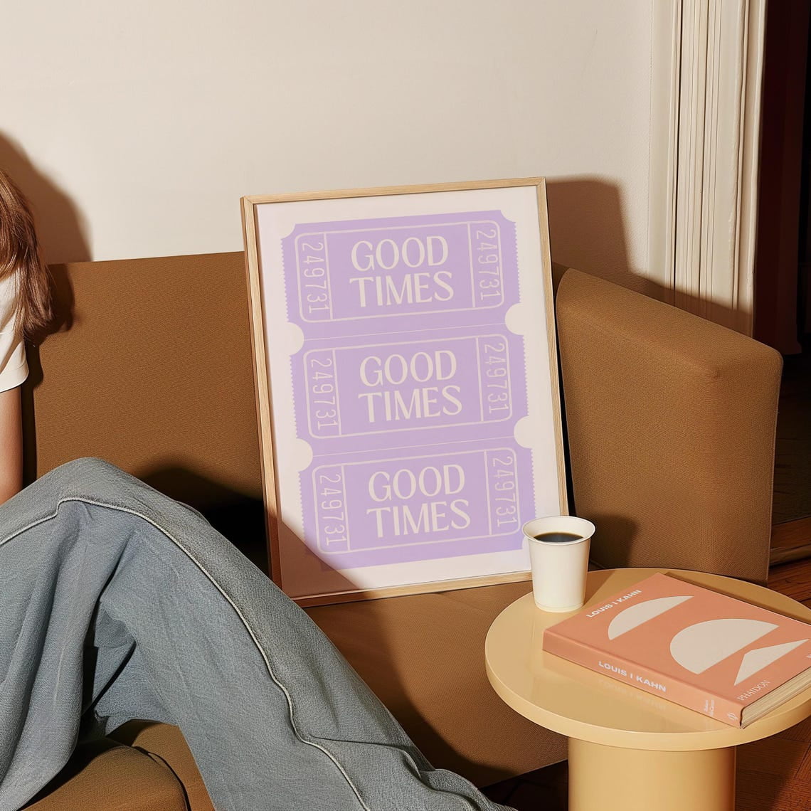 Modroom Trendy Retro Wall Art Preppy Poster Lilac Wall Art College ...