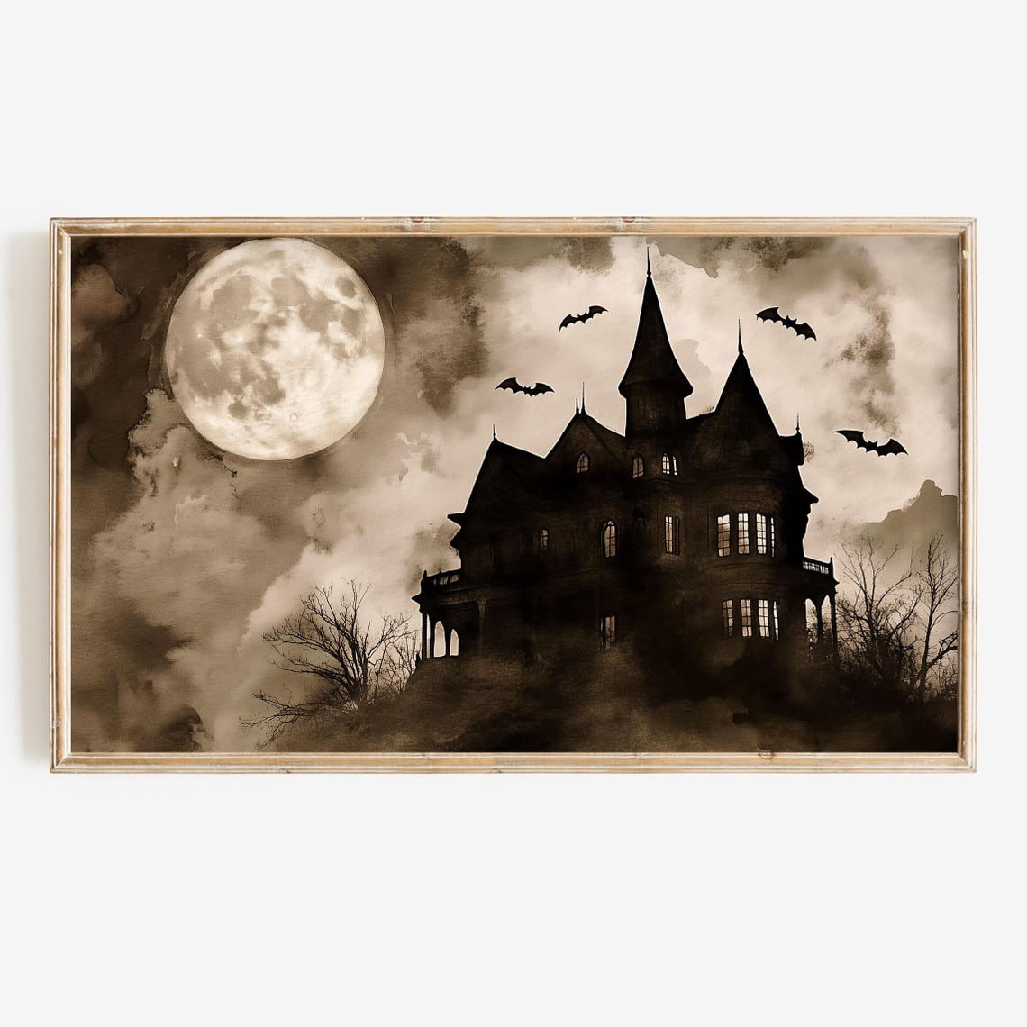 Modroom Tv Art | Haunted House | Classic Spooky Tv Art File Wall Art ...