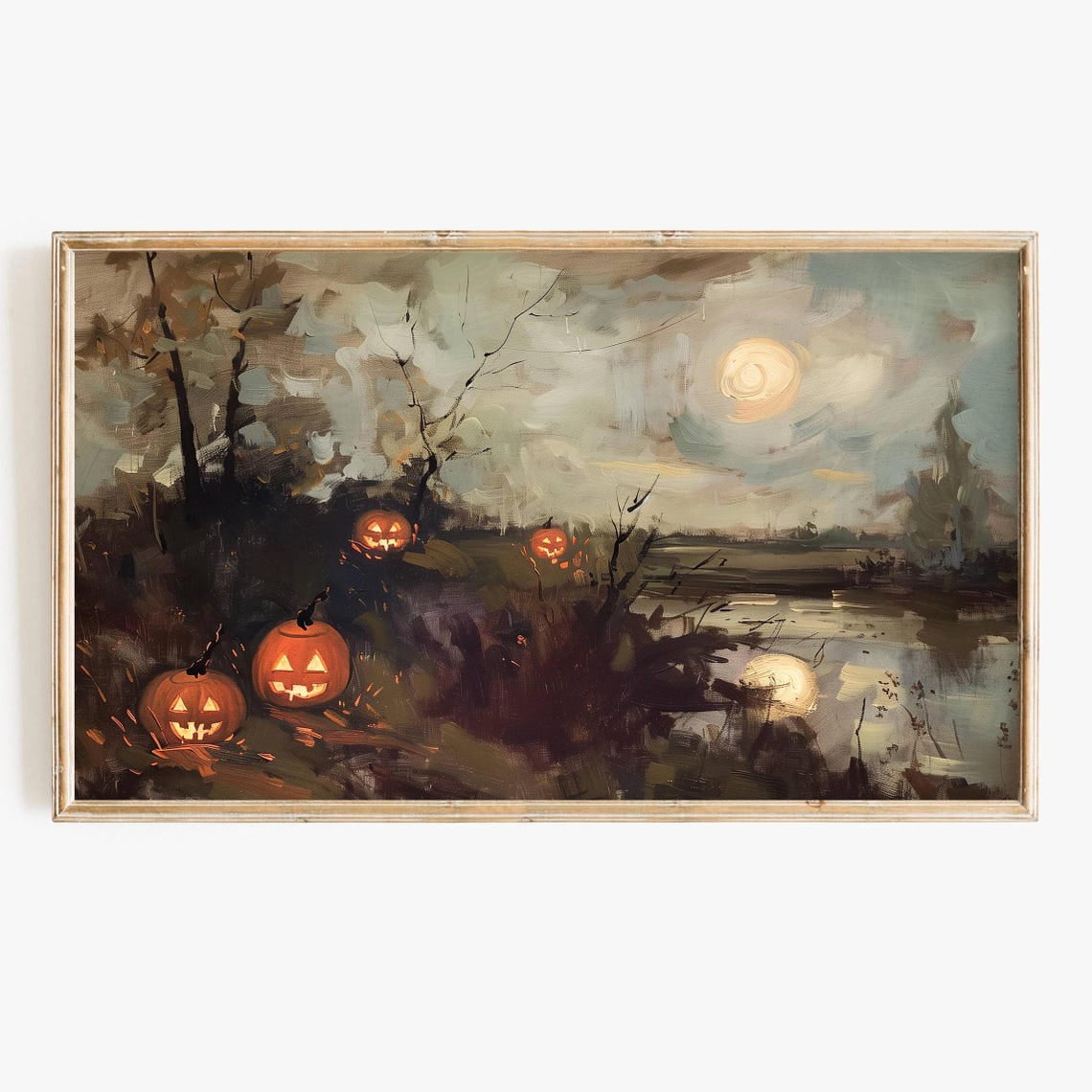 Modroom Tv Art | Jack-O-Lantern Fall Spooky Night Landscape Artwork For ...