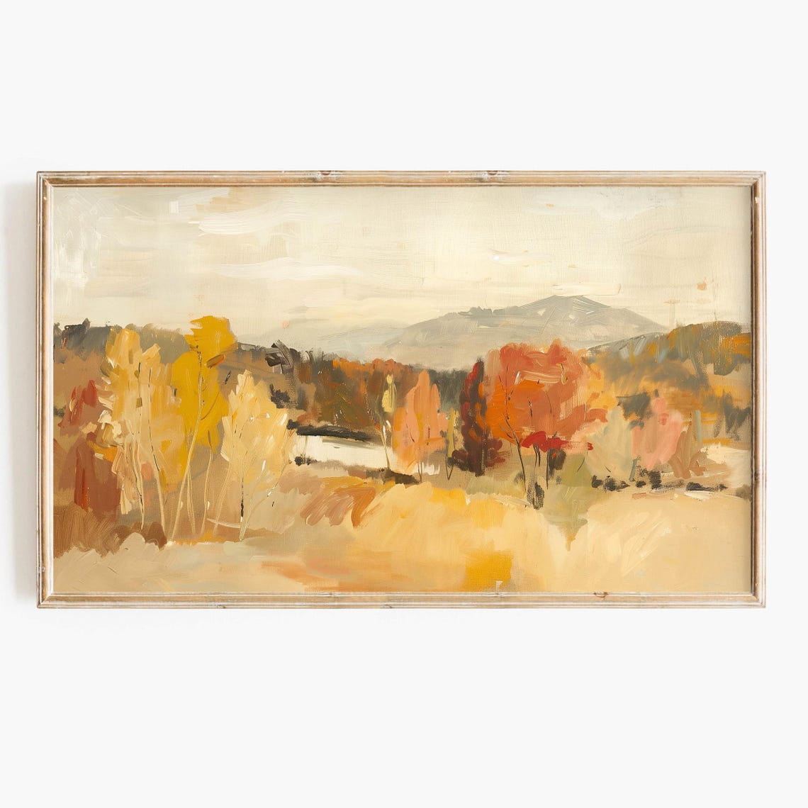 Modroom Unframed Tv Art Abstract Fall Painting | Seasonal Autumn Decor ...