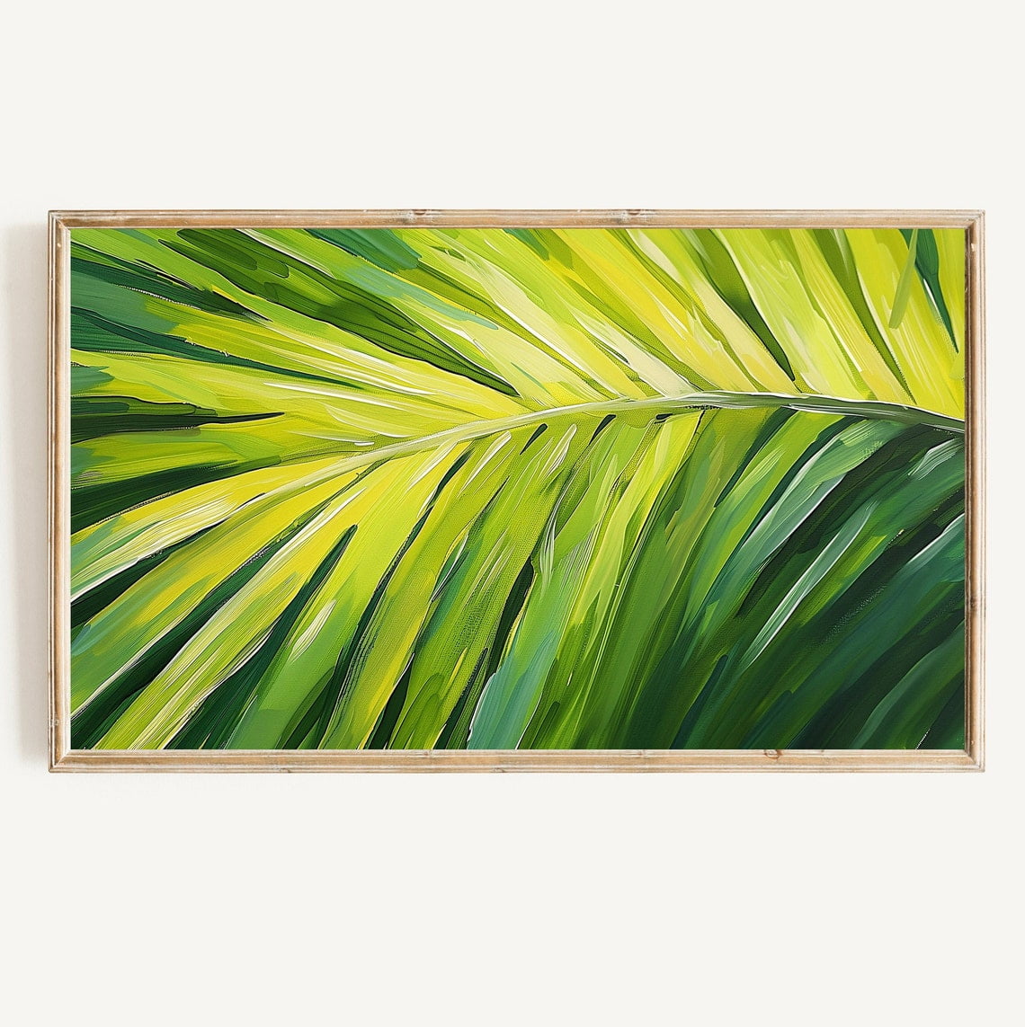 Modroom Unframed Tv Summer Art | Tropical Palm Leaf Painting For Tv ...