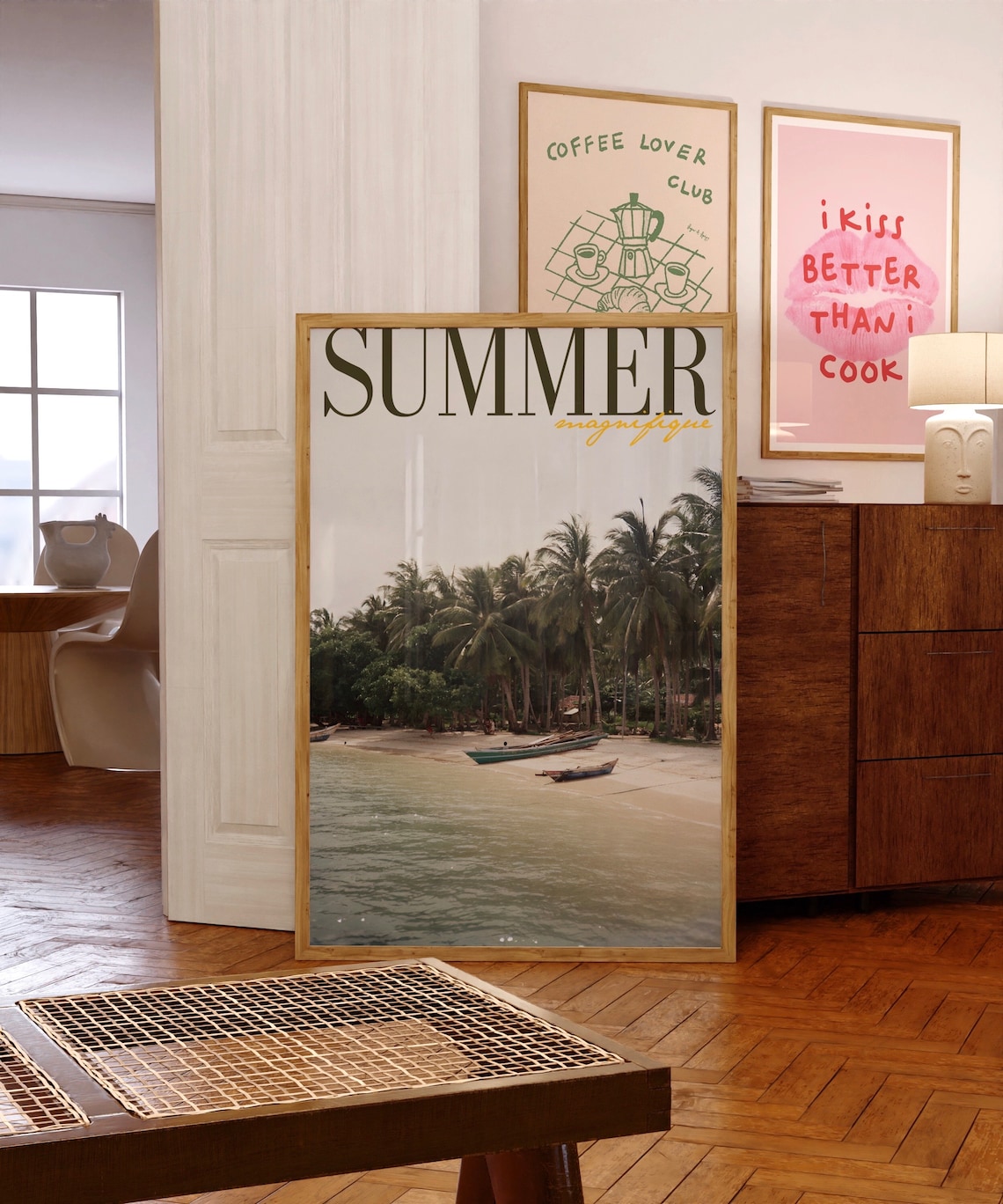 Modroom Verano Poster, 70S Wall Print, Summer Wall Art, Beach Poster ...