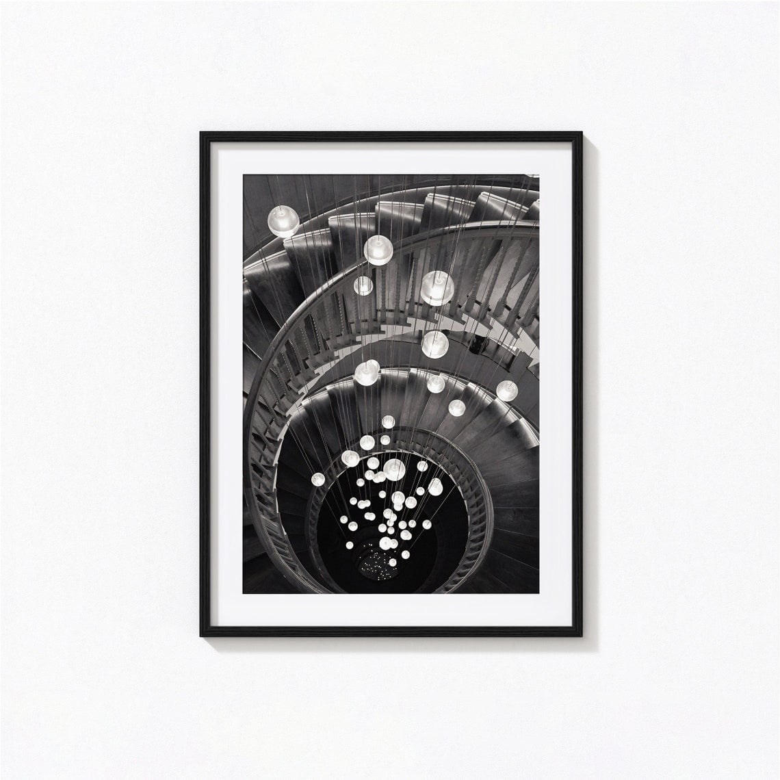 Modroom Vertigo Stairs Poster, Black And White Poster, Museum Quality ...