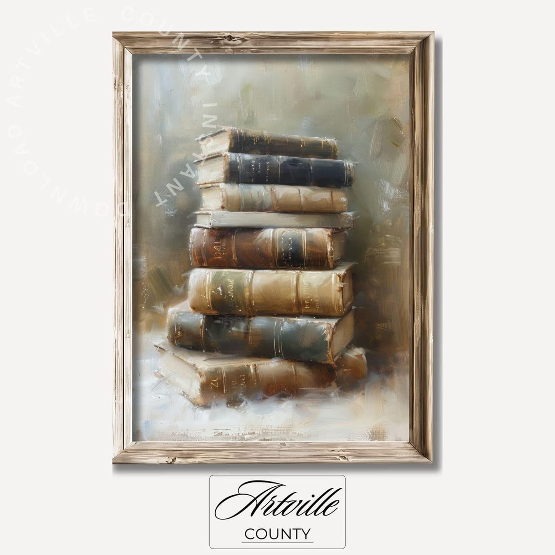 Modroom Vintage Books, Classroom Art Print, Rustic Study Decor, Antique ...