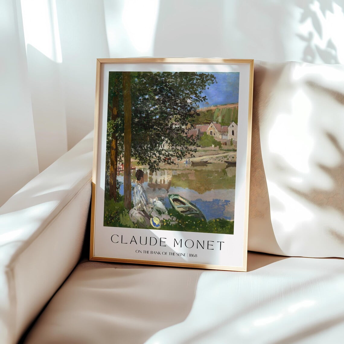 Modroom Vintage Claude Monet Painting | Riverside Landscape Wall Art ...