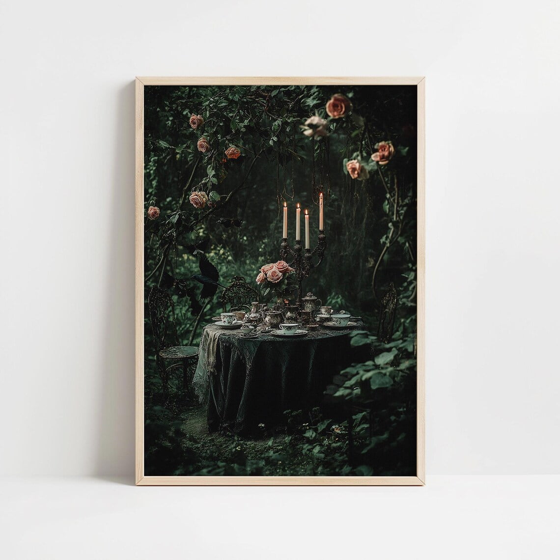 Modroom Vintage Dark Cottagecore Enchanted Forest Tea Party Wall Art ...