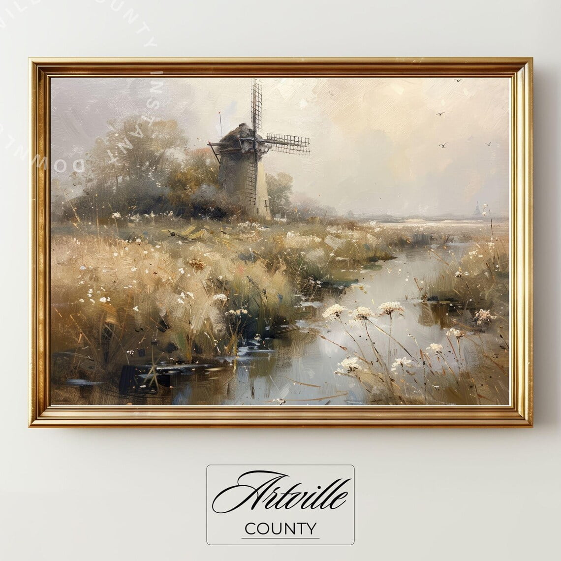 Modroom Vintage Dutch Windmill Wall Art Farmhouse Decor Vintage ...