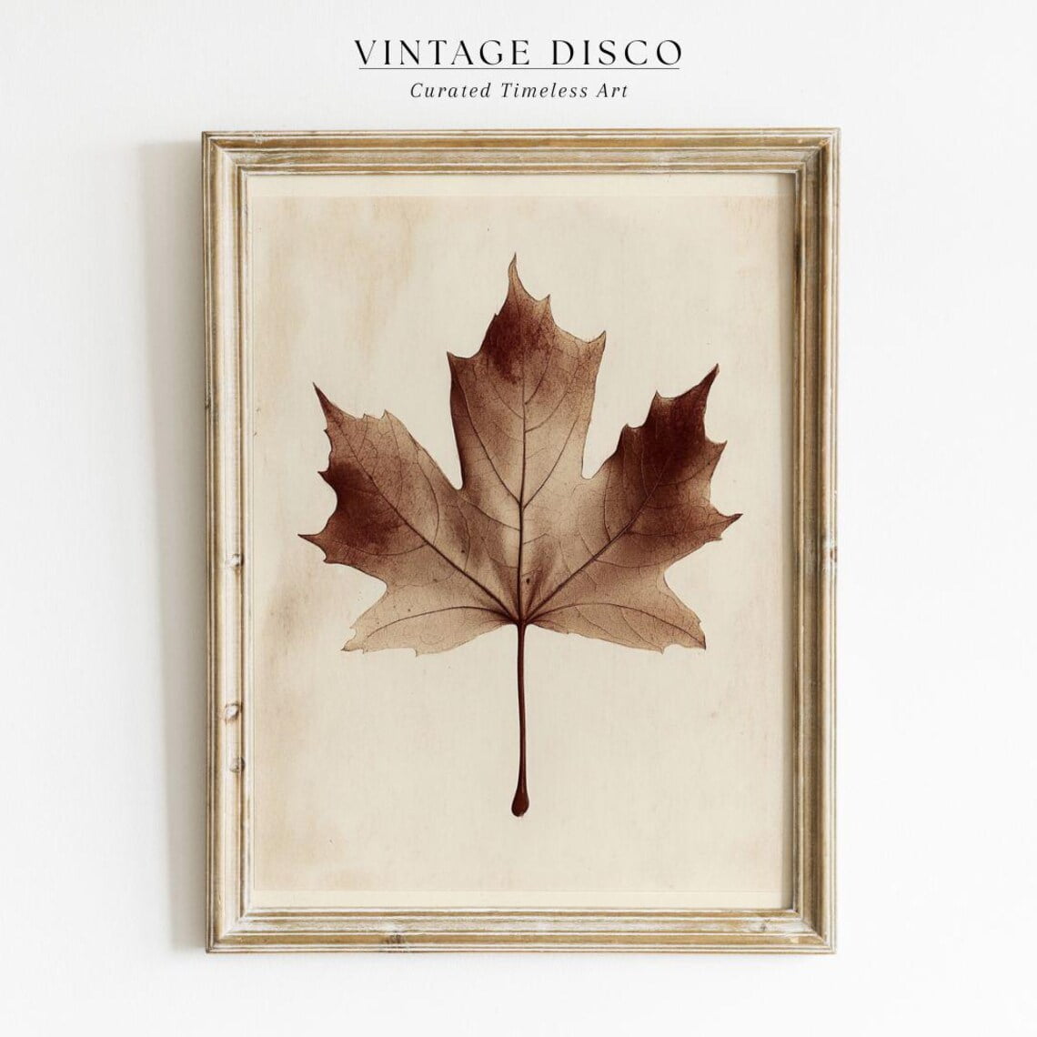 Modroom Vintage Fall Leaf Print - Neutral Rustic Farmhouse Fall Decor ...